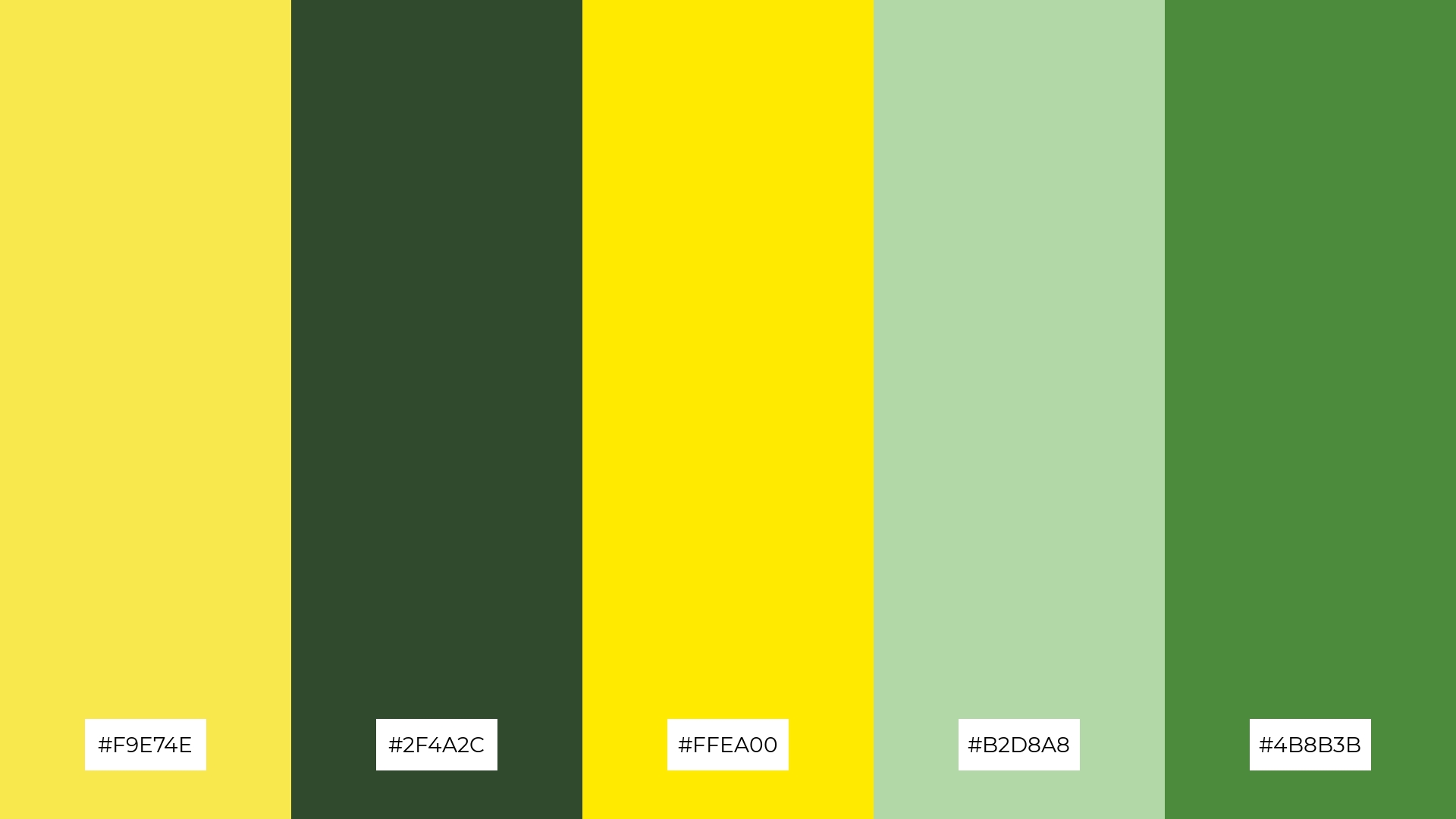 The Best 15 Yellow Dark Green Color Palette Combinations