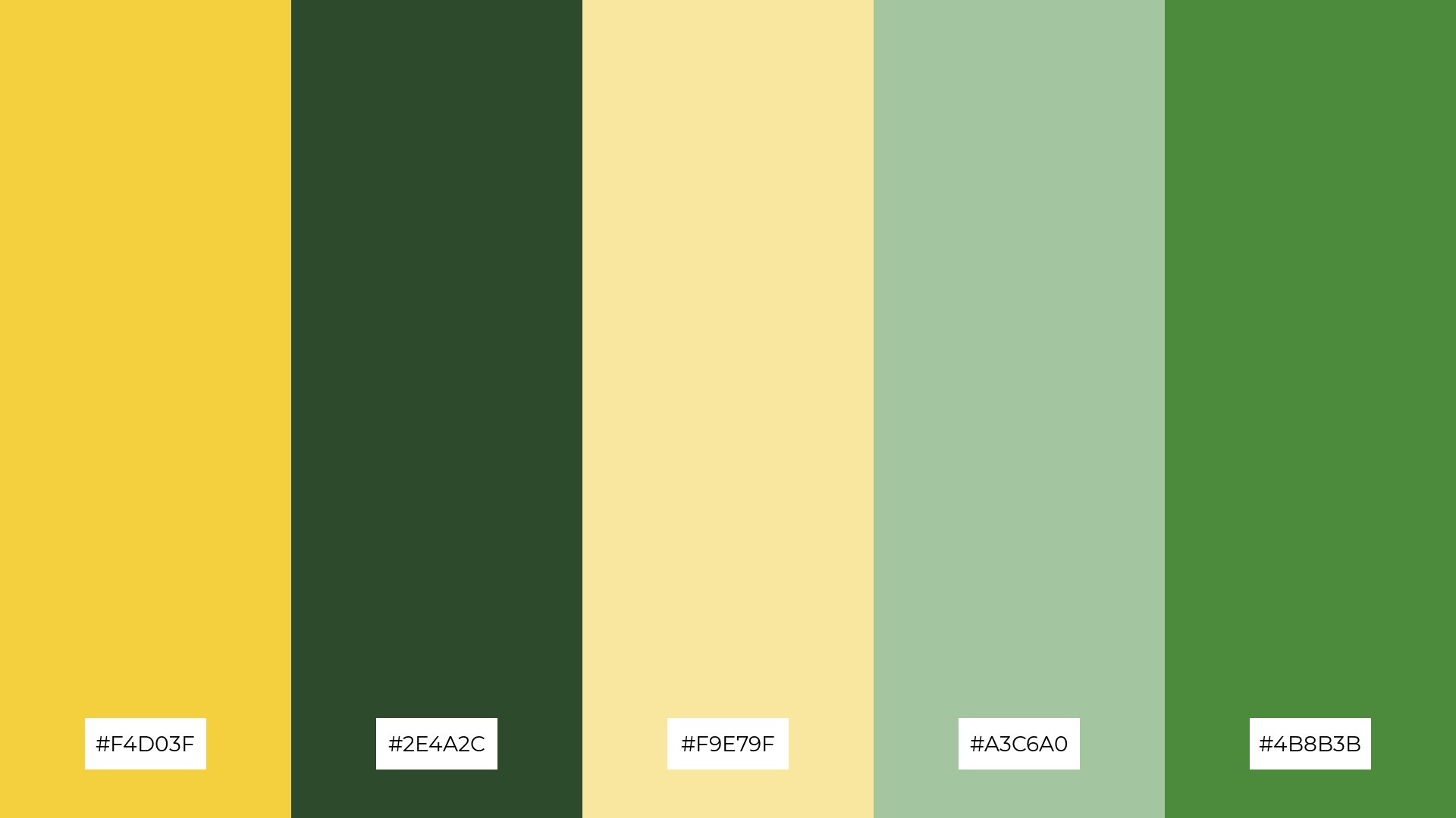 The Best 15 Yellow Dark Green Color Palette Combinations