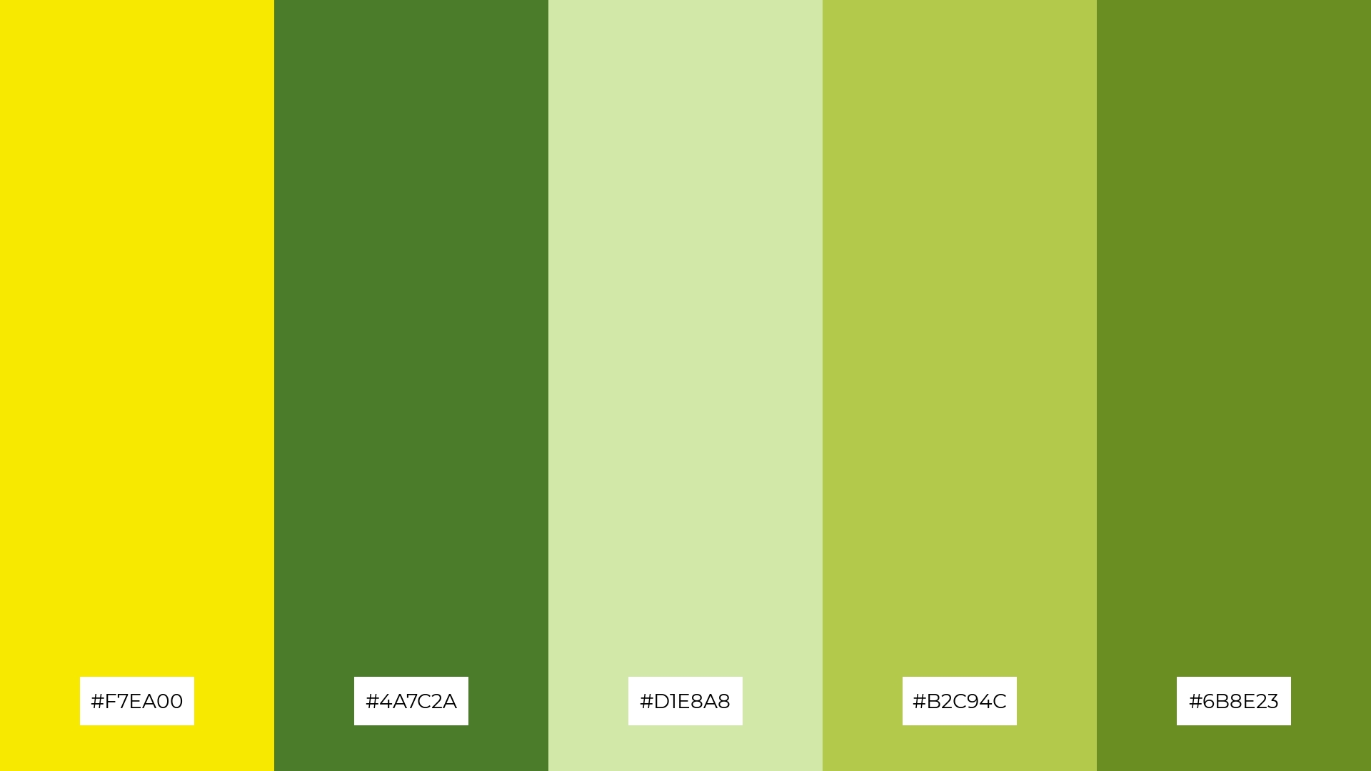 The Best 15 Yellow Dark Green Color Palette Combinations