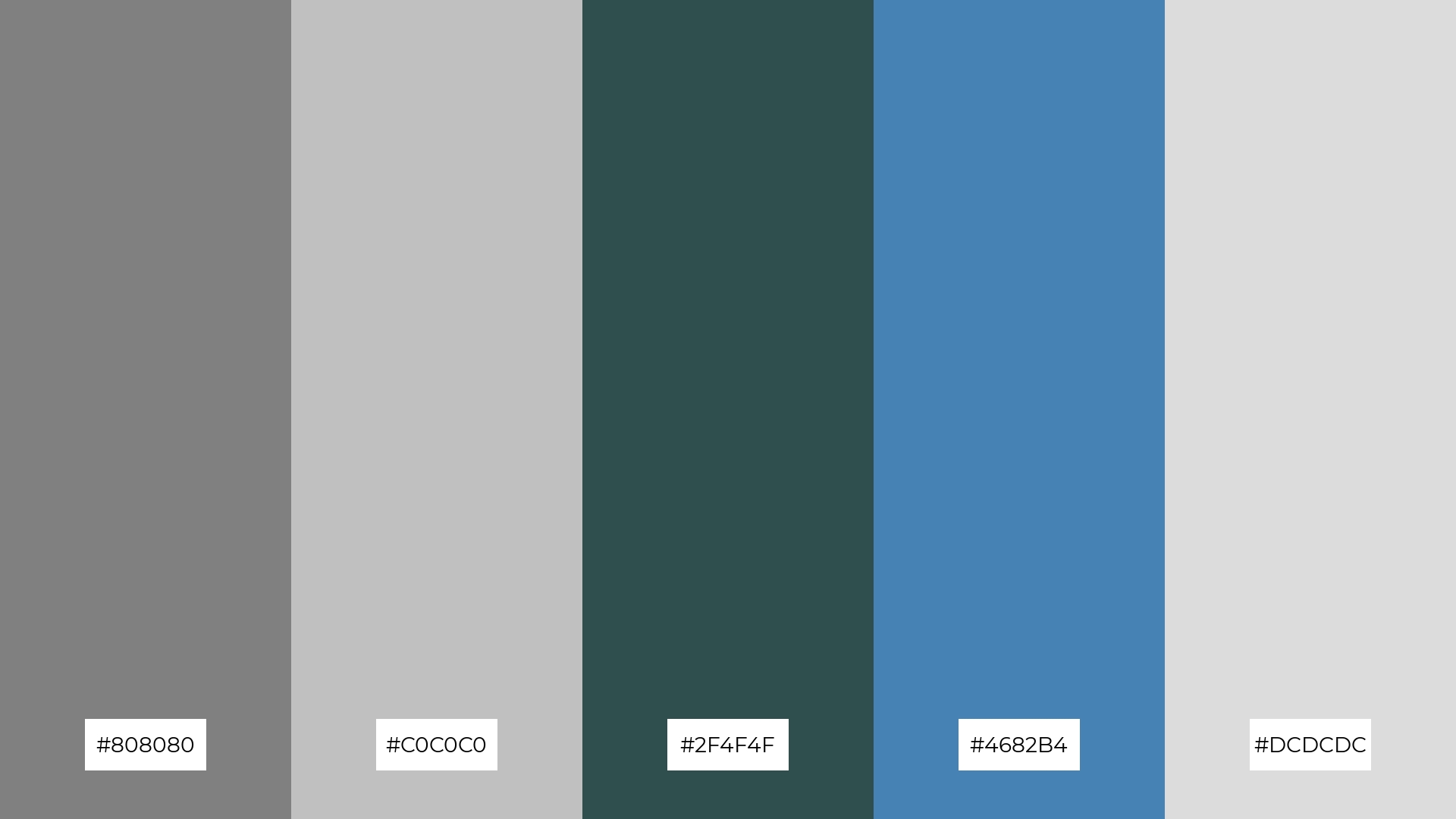 Grey color palette store