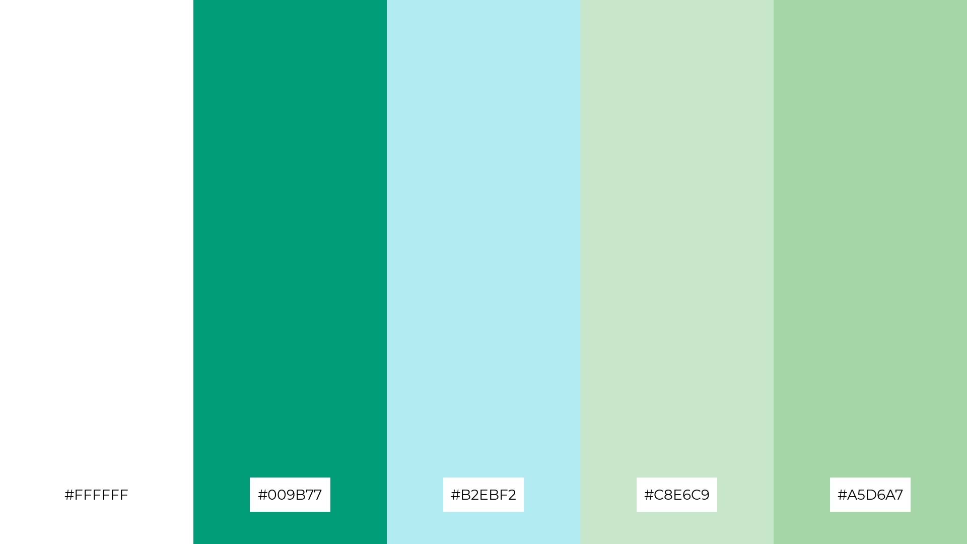 The Best 15 White Green Blue Color Palette Combinations