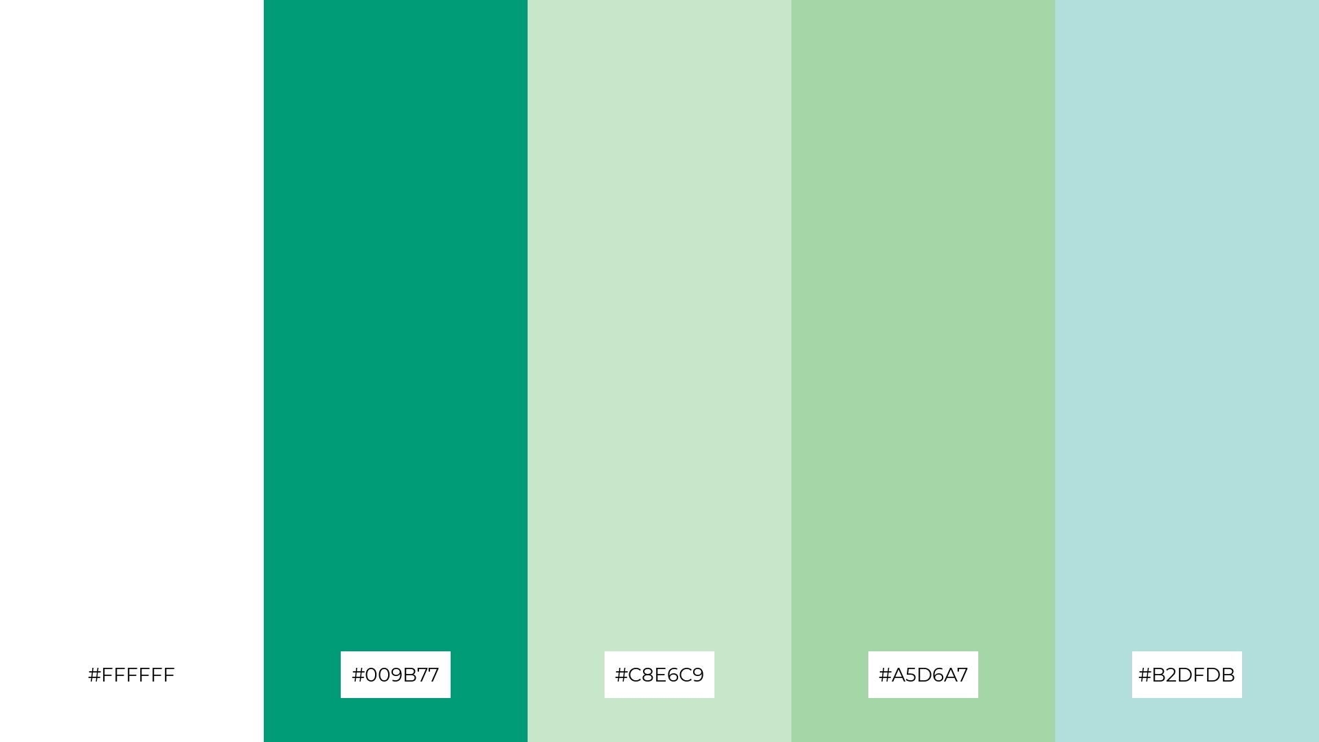 The Best 15 White Green Blue Color Palette Combinations