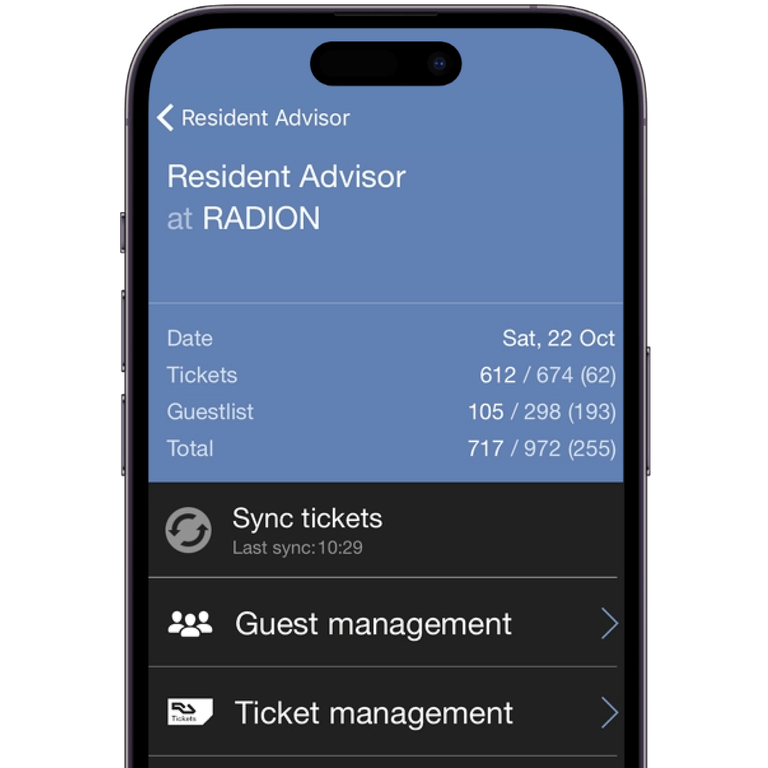 RA Pro · Sell Tickets on Resident Advisor