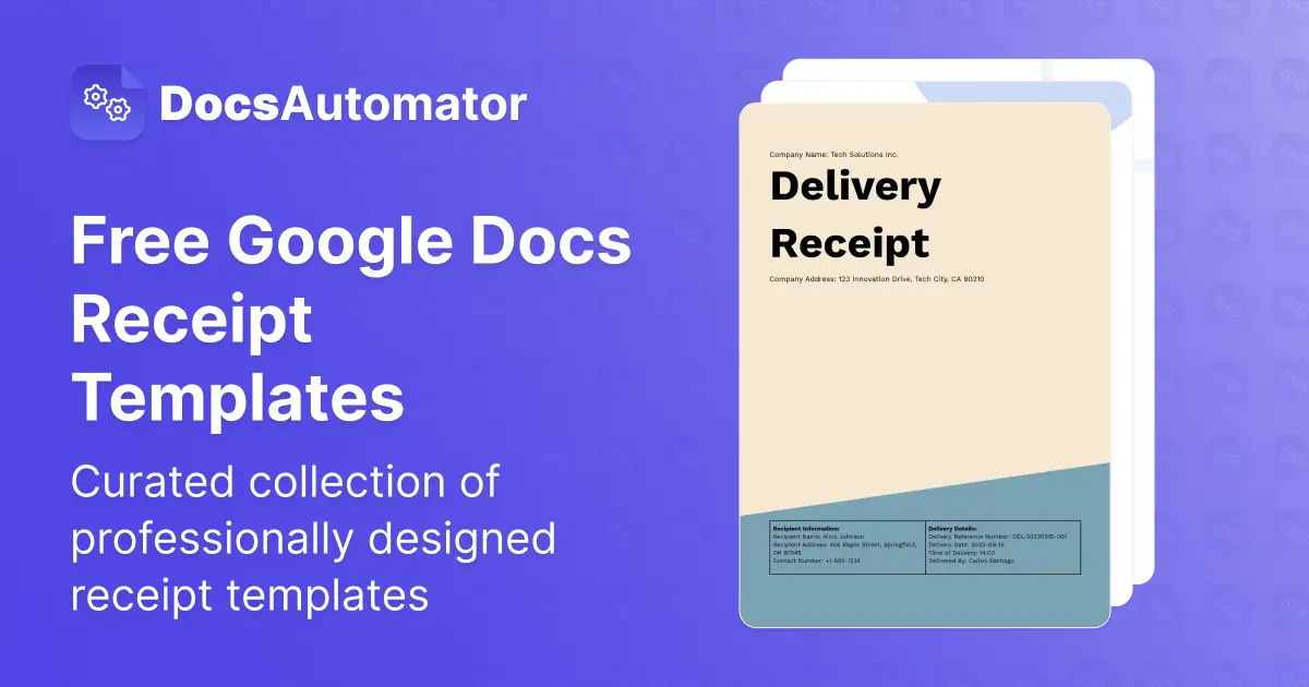 Free 8 Delivery Receipt Templates In Ms Word Apple Pages Google Docs