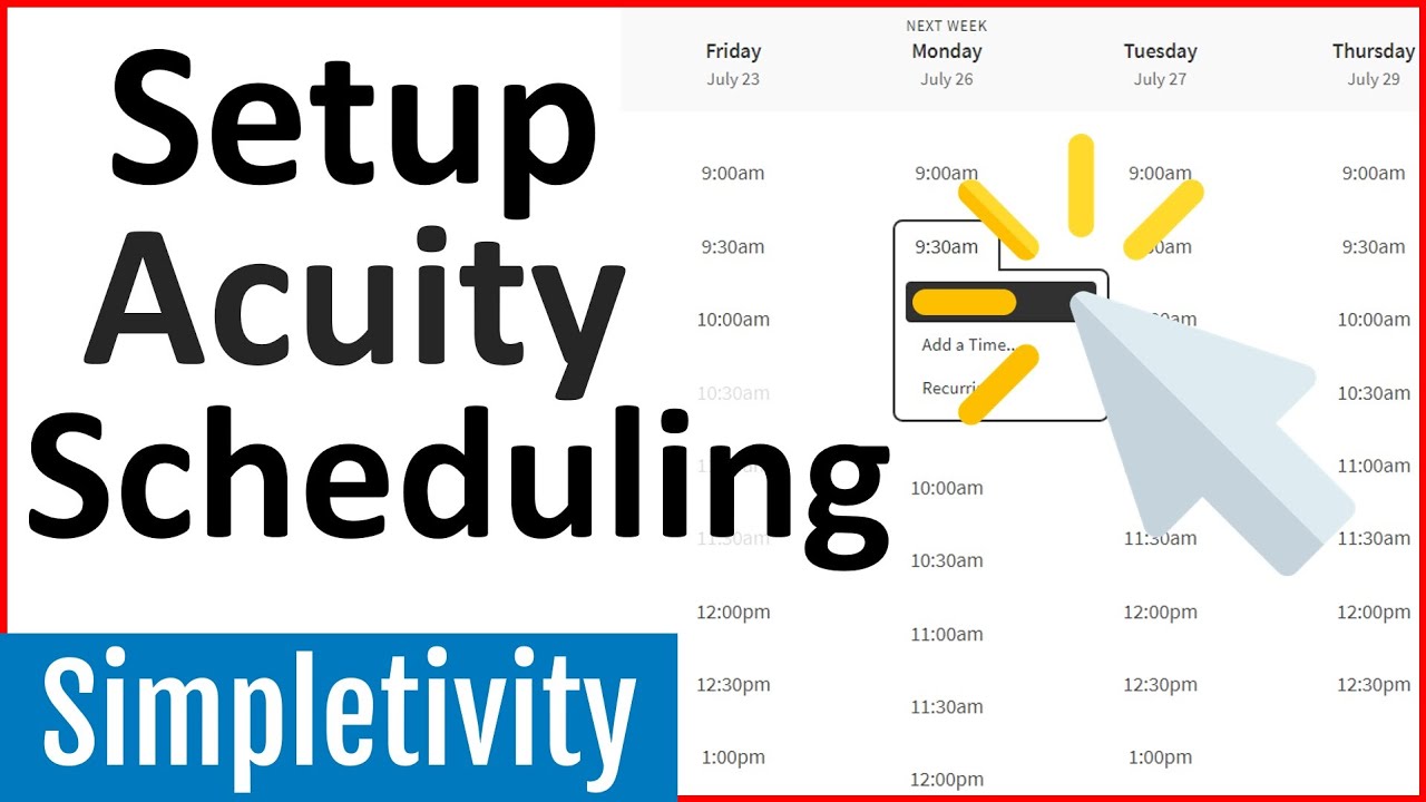 How to use Acuity Scheduling (Squarespace) - Tutorial for Beginners | Simpletivity