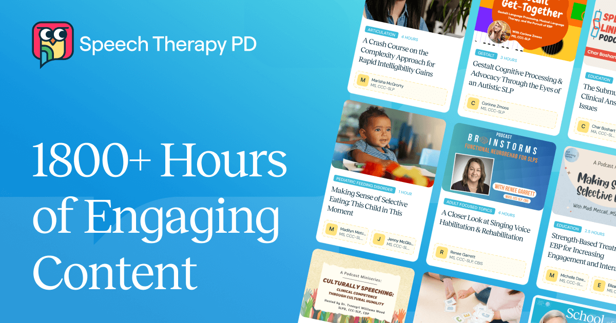 Live & On-Demand Courses for ASHA CEUs | Speech Therapy PD