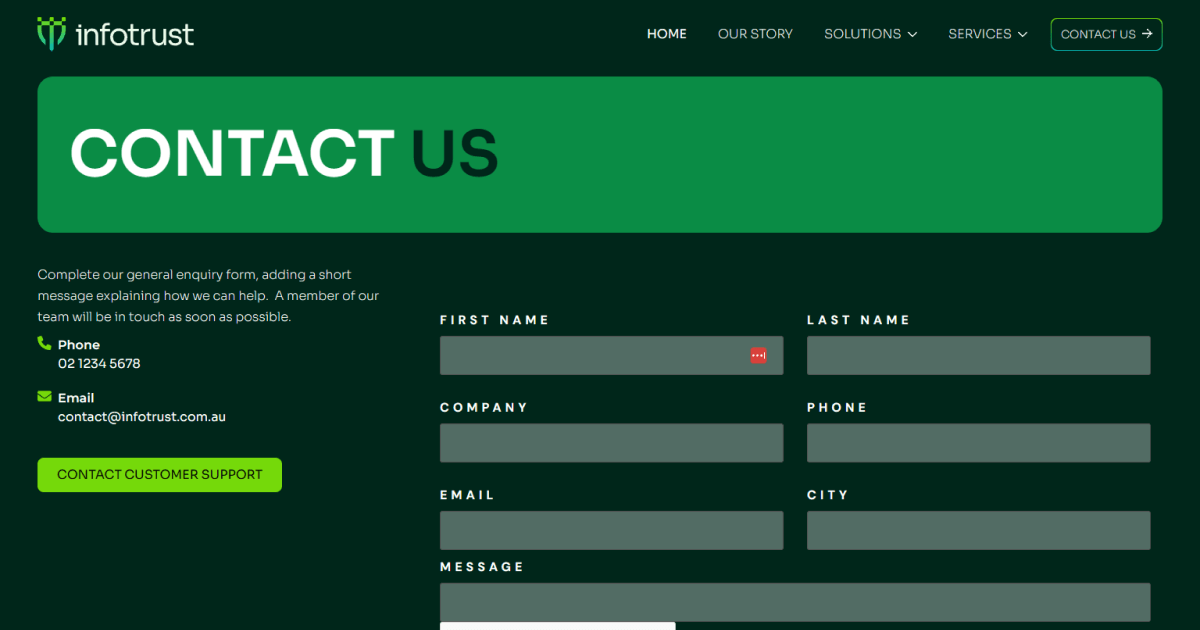 Contact Us | Infotrust