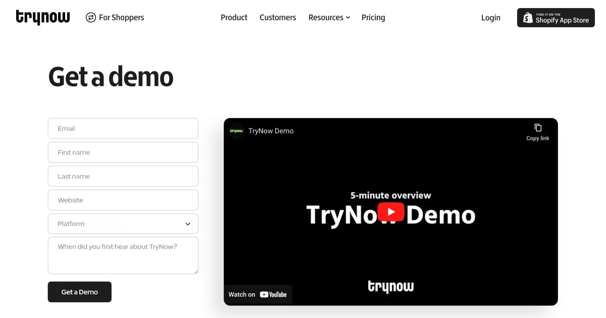TryNow Demo