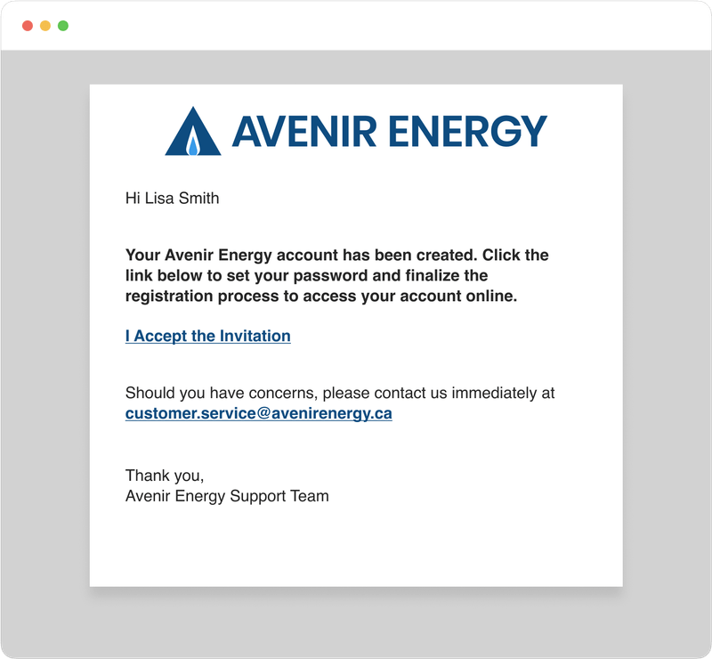 Manage your Avenir Energy Account Online