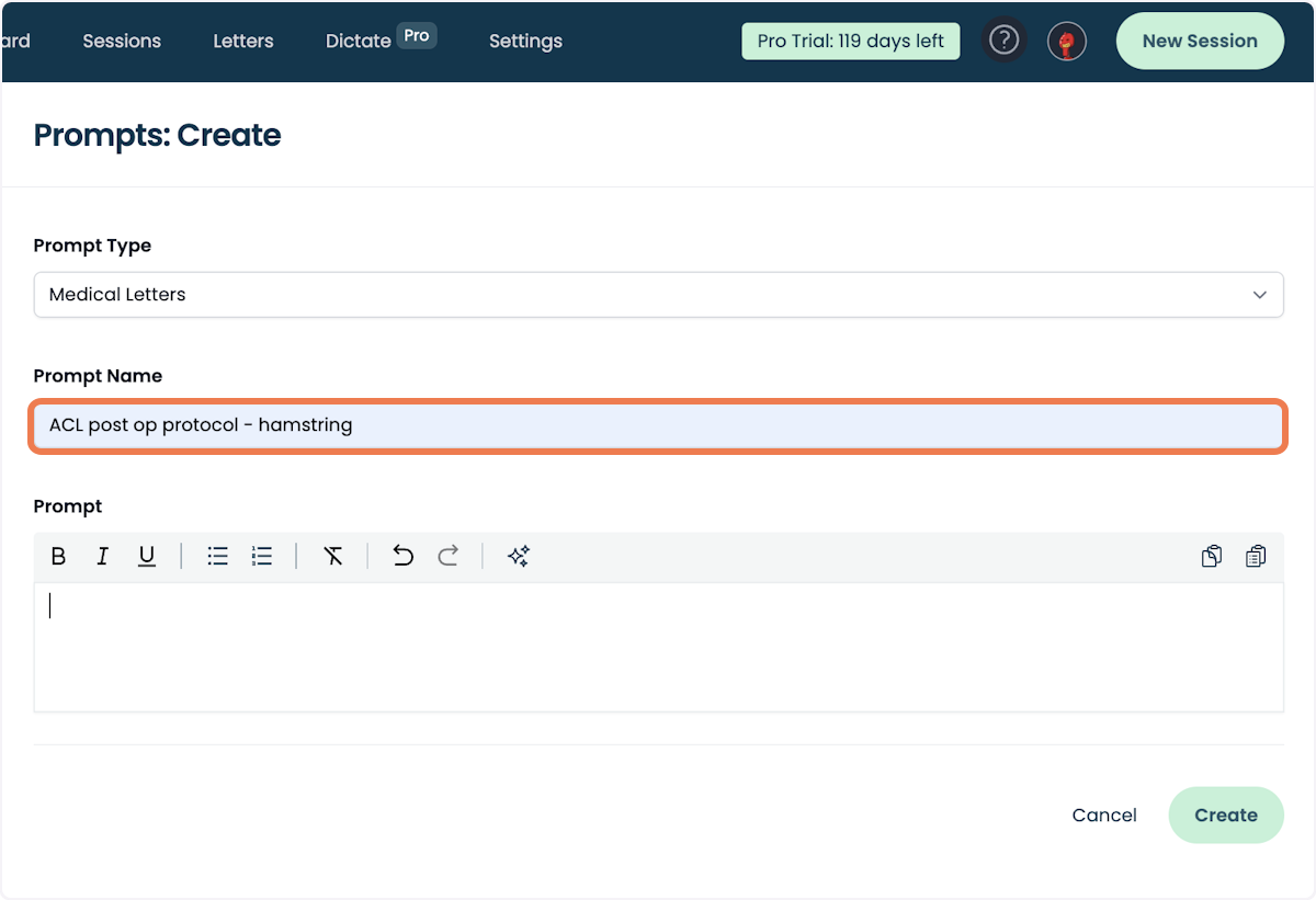Adding a New Prompt Template in PatientNotes | Guide