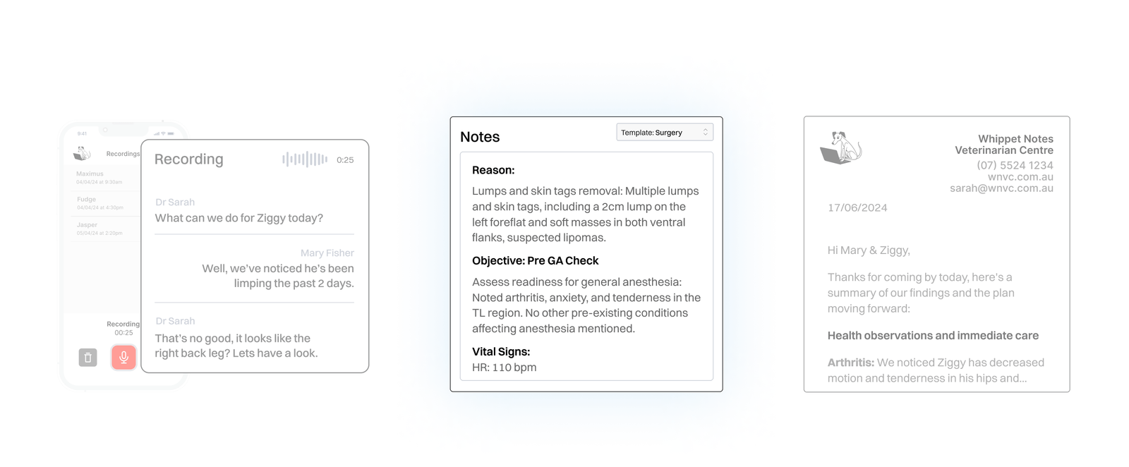Whippet Notes | AI-Powered Veterinary Scribe