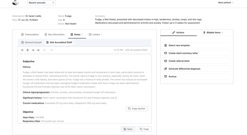 Whippet Notes | AI-Powered Veterinary Scribe