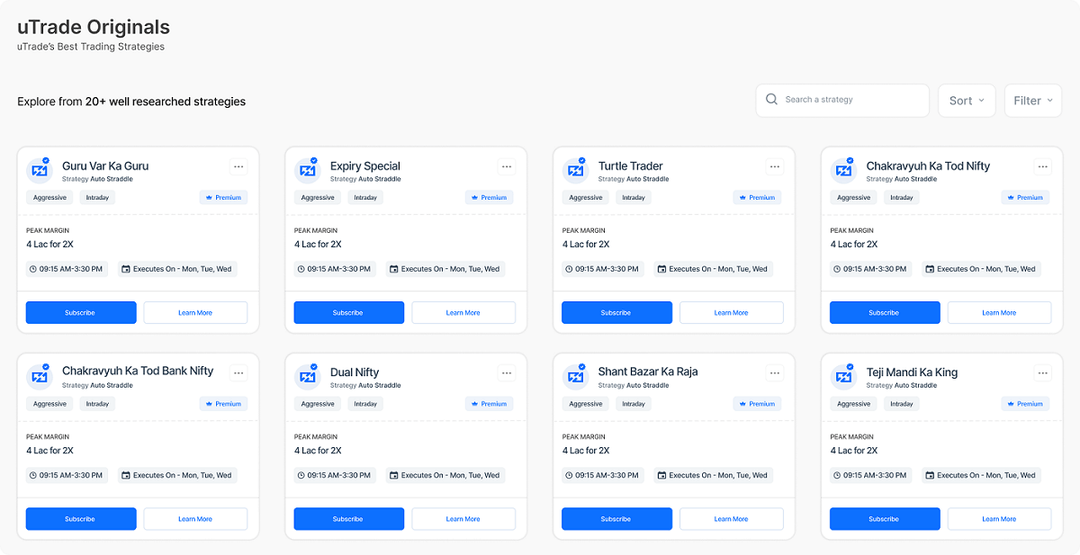 Pre-Built Algorithmic Trading Strategies - uTrade Algos