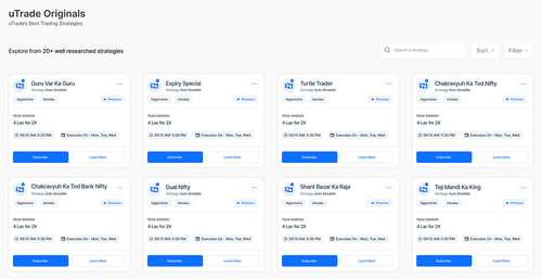 Pre-Built Algorithmic Trading Strategies - uTrade Algos