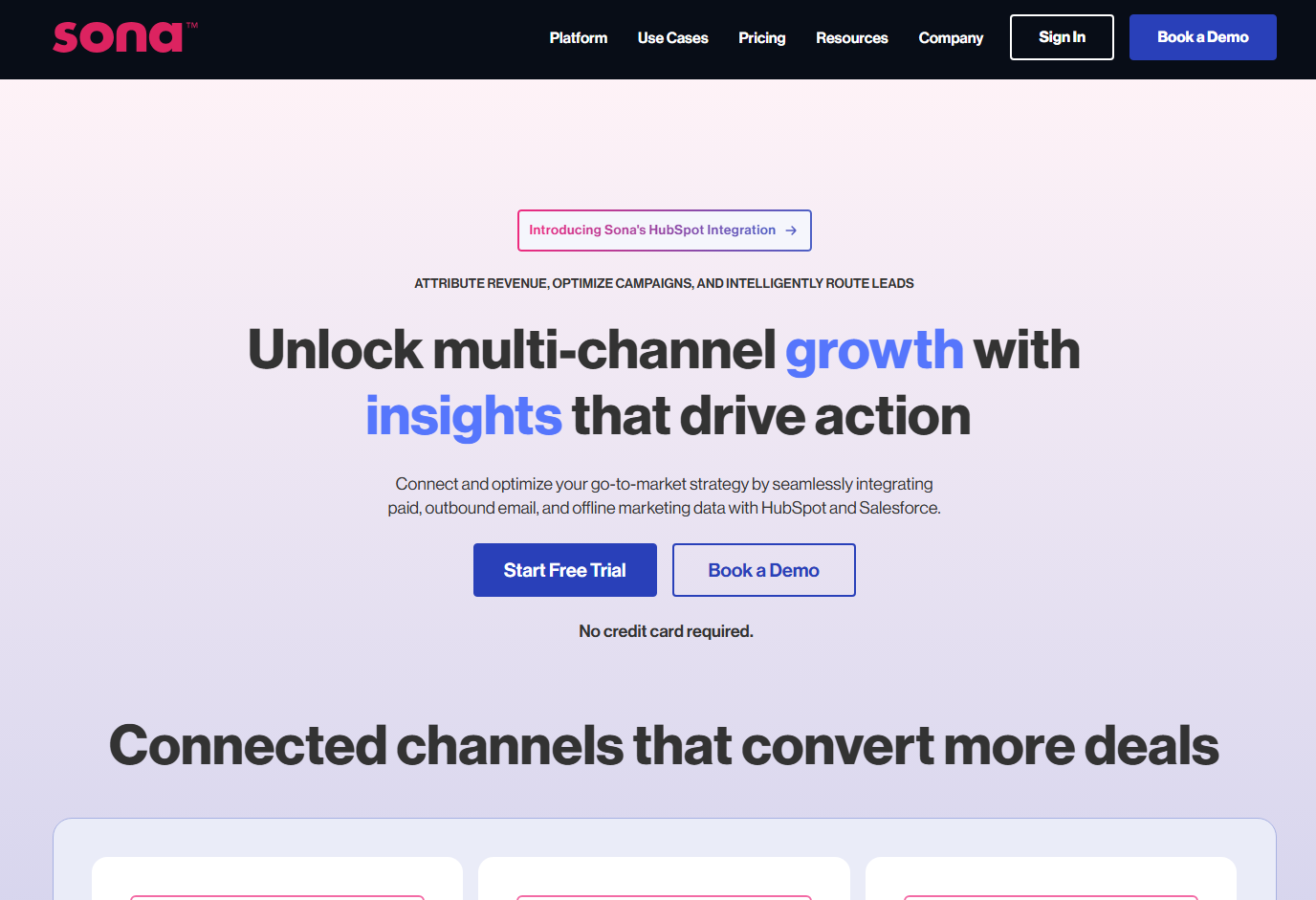 Sona: B2B Revenue Attribution That Just Works