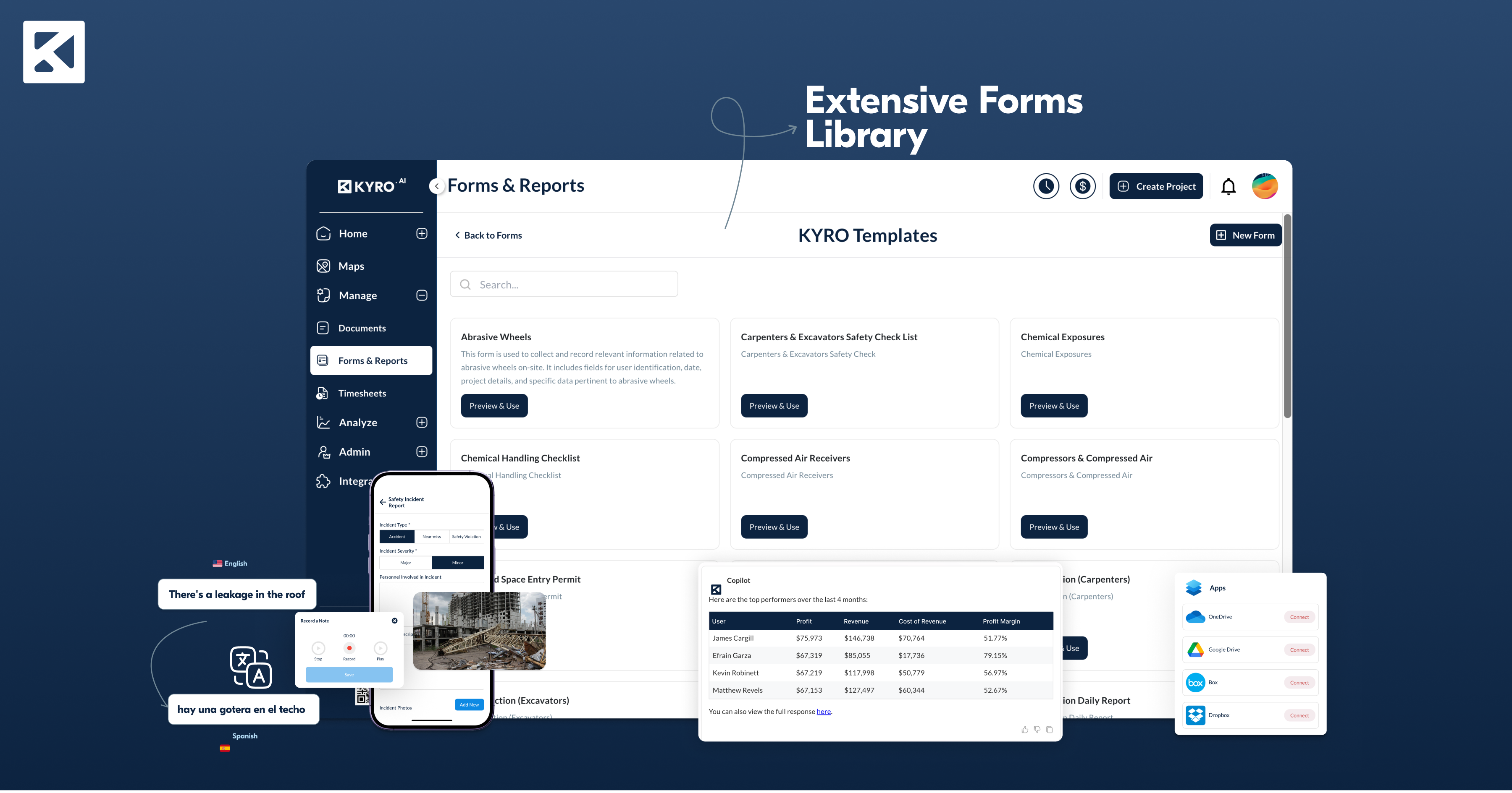 KYRO AI | Construction, Vegetation & Storm Restoration Management Software
