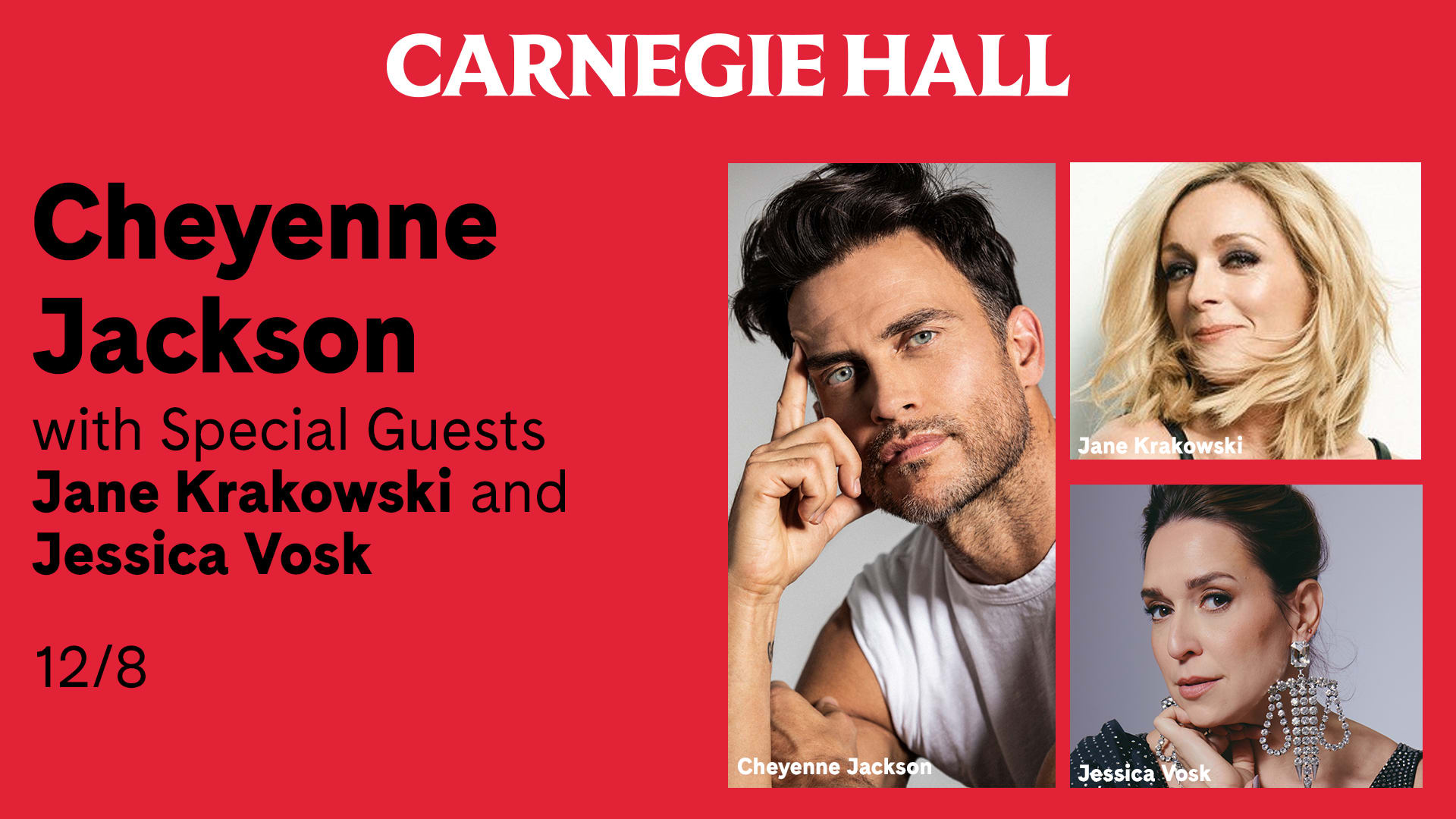 Cheyenne Jackson at Carnegie Hall Tickets & VIP Experiences | Broadway Plus