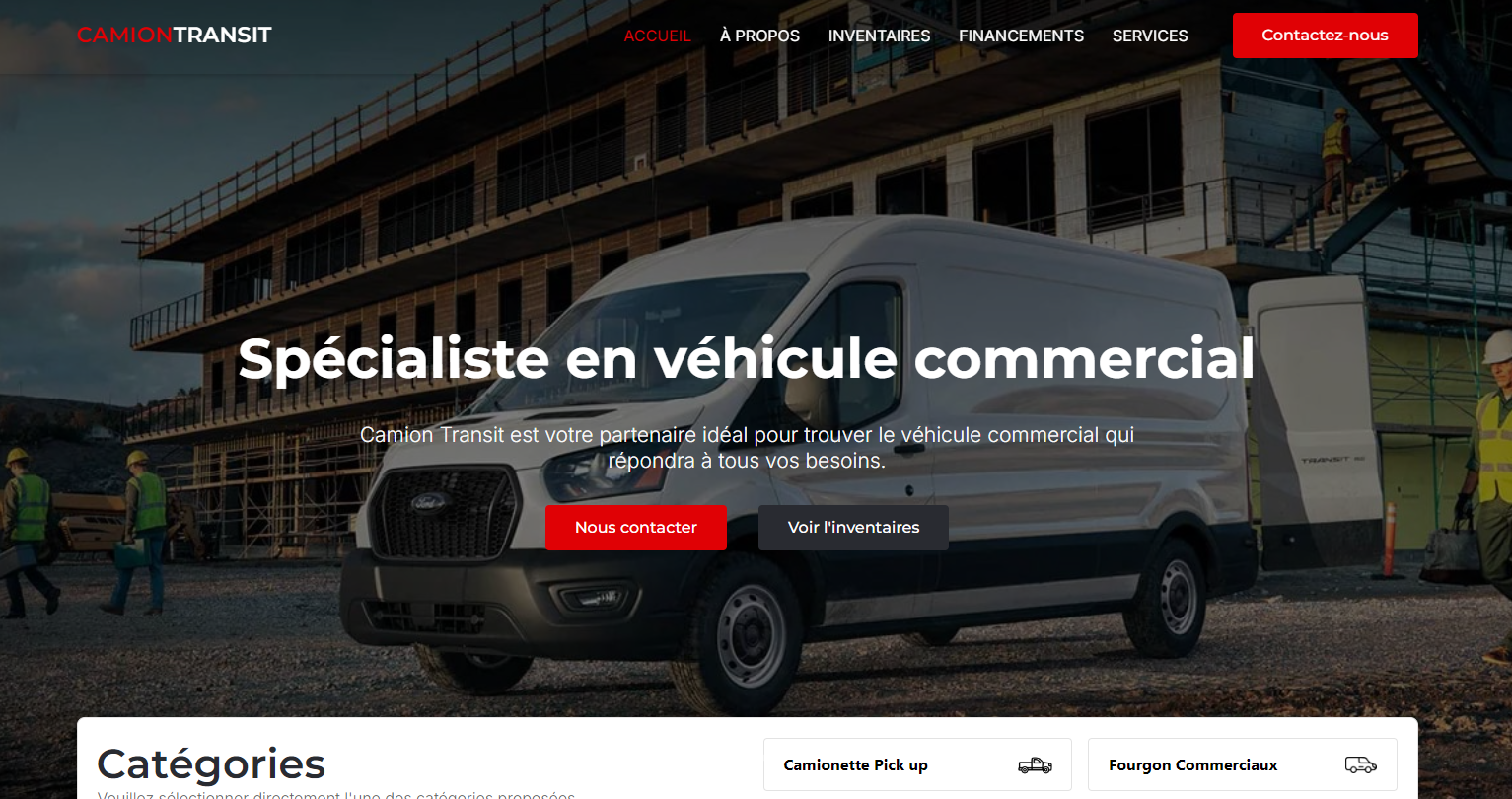 Spécialiste en fourgons commerciaux et camionnette pickup - Camion Transit