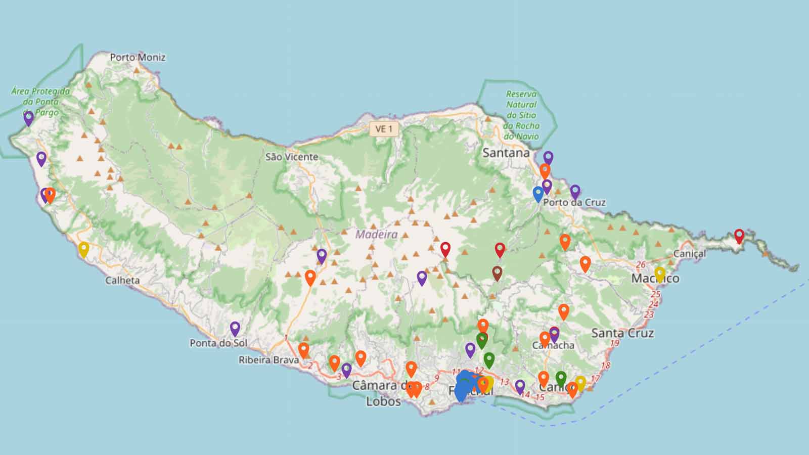 Mapa interativo gratuito da Madeira – MadeiraIslandMap.com