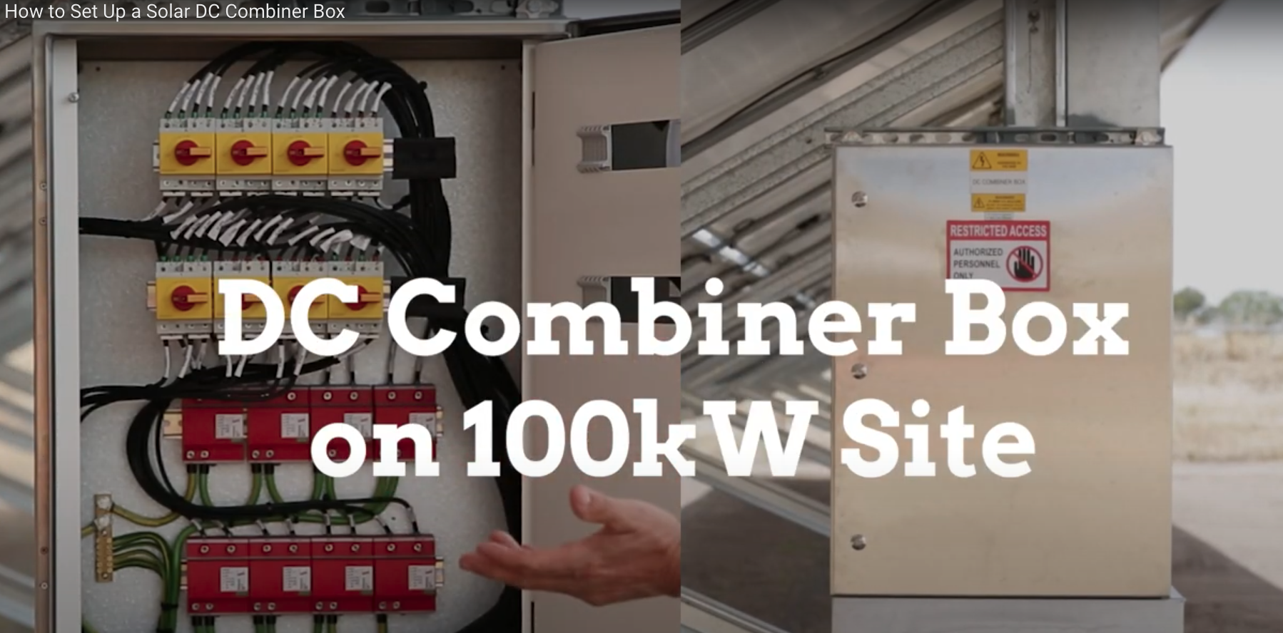 How to set up a solar DC combiner box | Greenwood