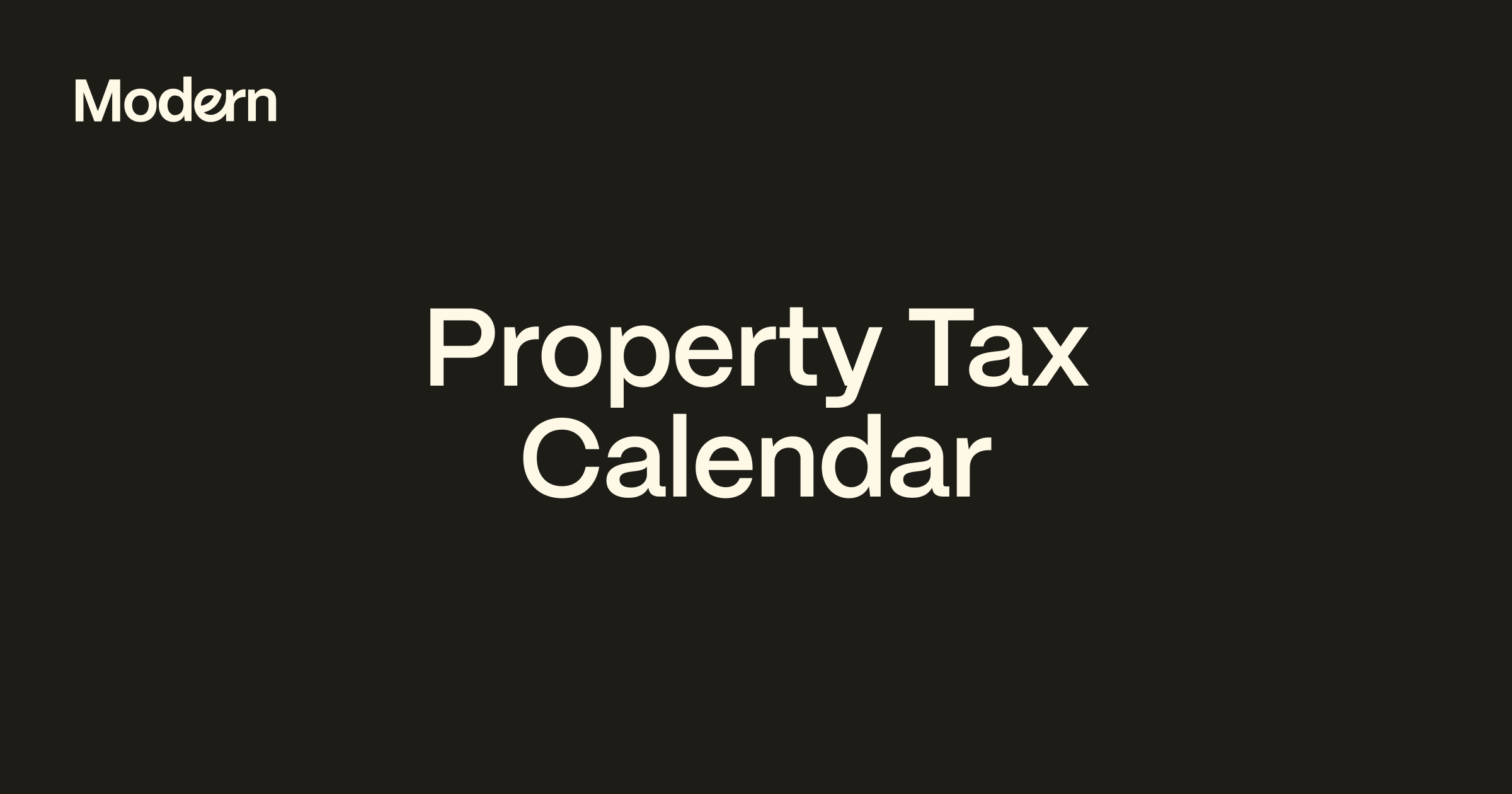 Property Tax Calendar by State | Modern Tax