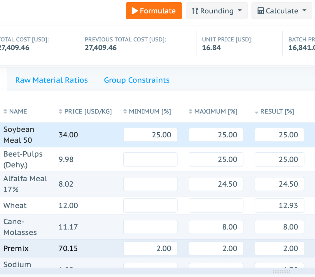 AFOS Features - Explore Advanced Feed Formulation Capabilities