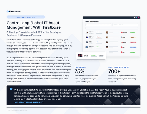 Case Study: Manage Growing Headcount Effectively with Centralized IT Asset Management by Firstbase