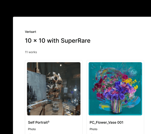 Verisart | Protect your art with Web3 tools