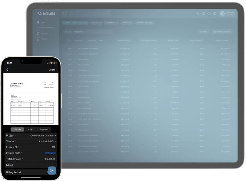 inBuild Mobile | Construction Finance on the Go