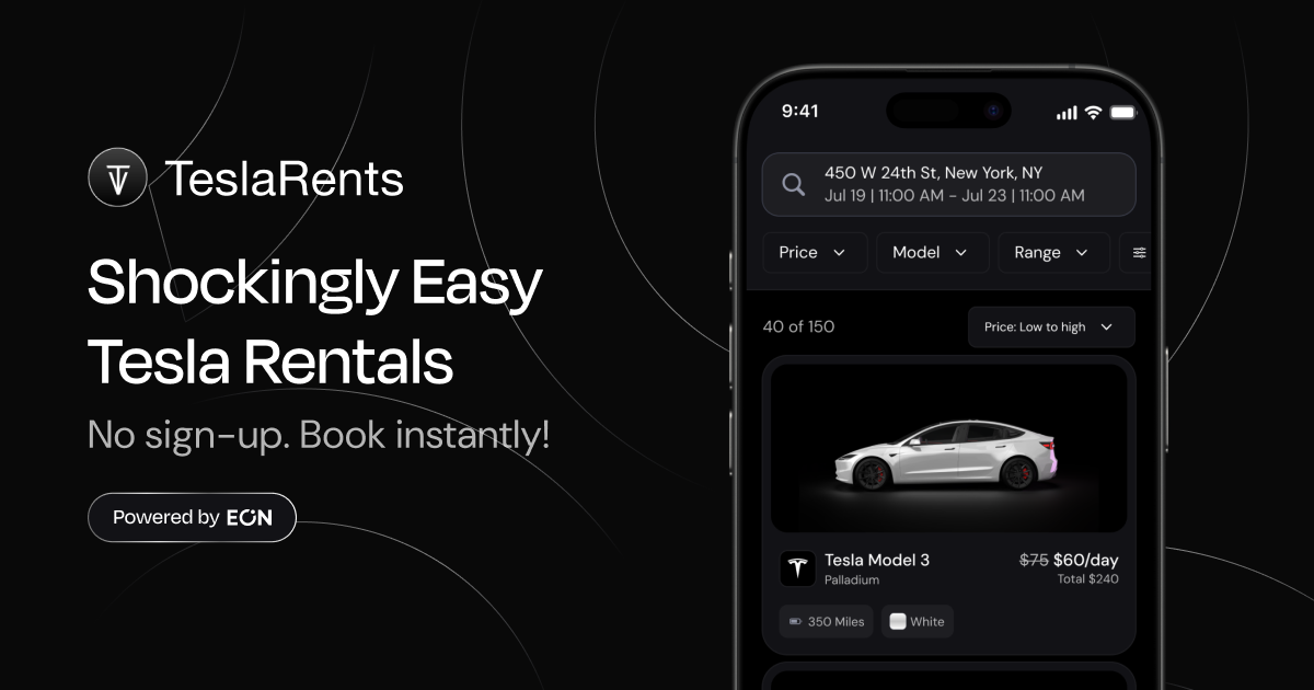 Tesla Rentals: Simple & Secure Way to Rent Model S, 3, X & Y