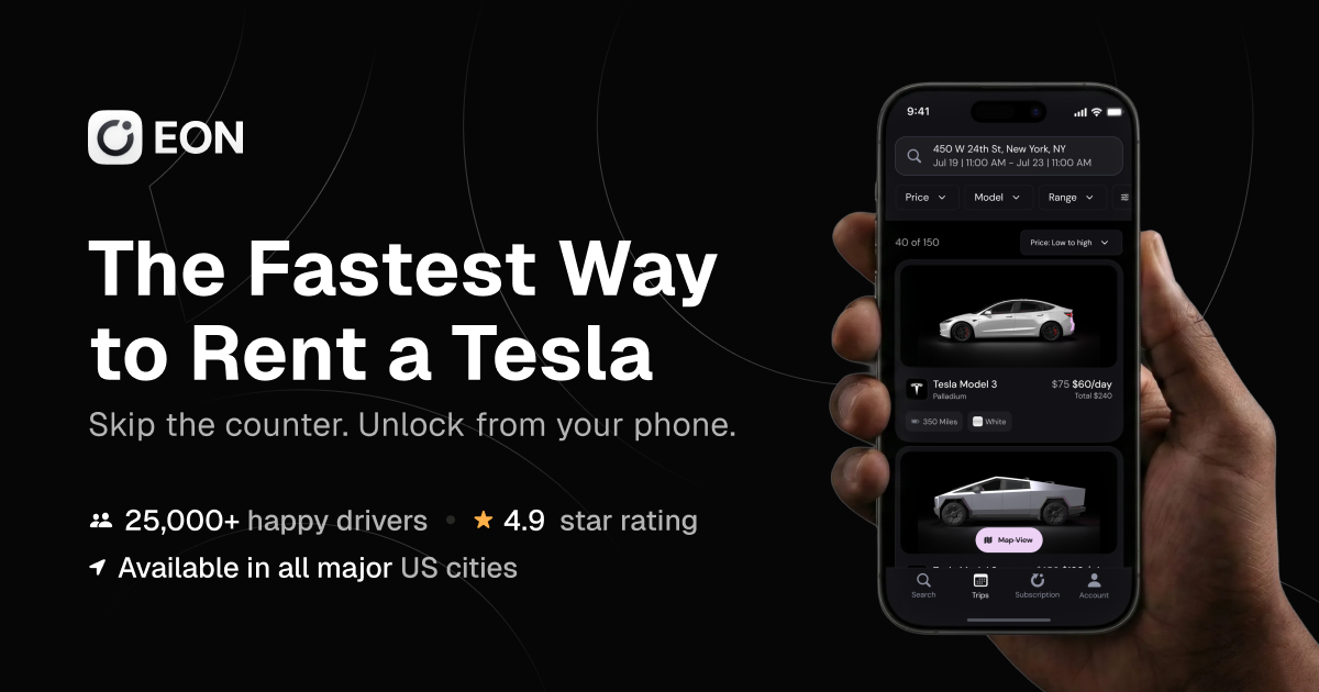 Car Rental Service & Car Hire Near You | All Tesla Models