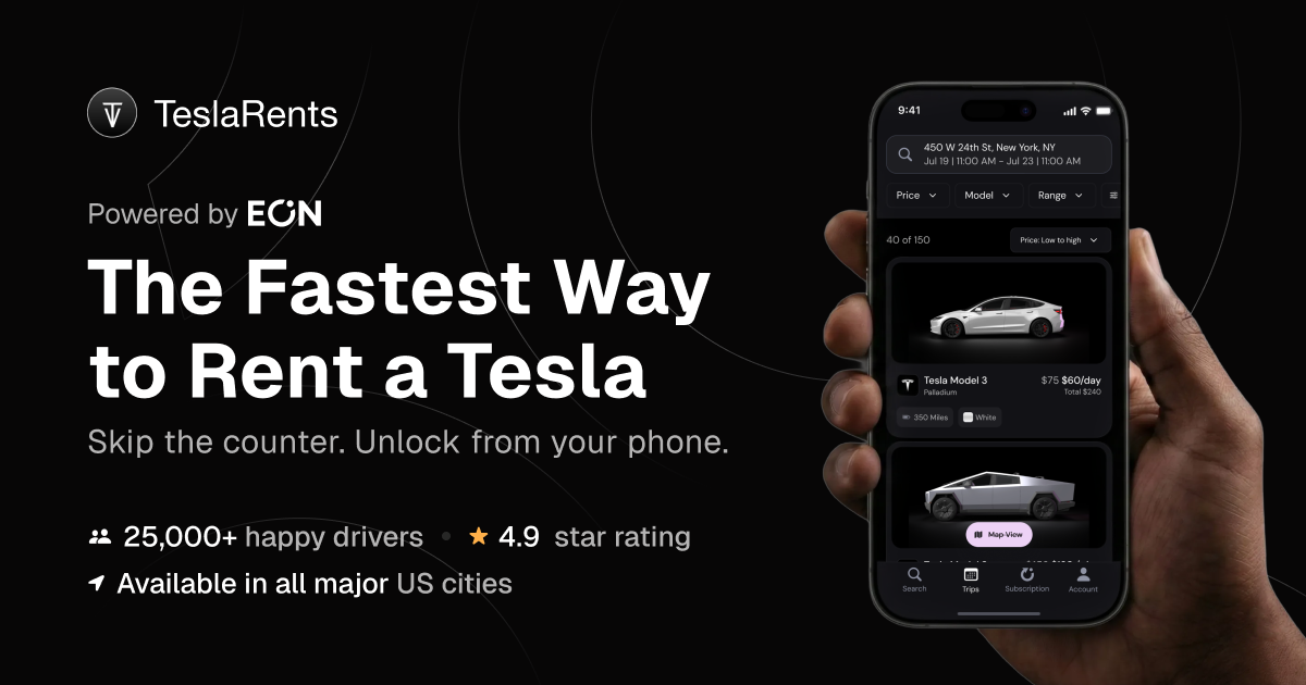 Rent a Tesla & Cruise in Style with Cybertruck Rentals