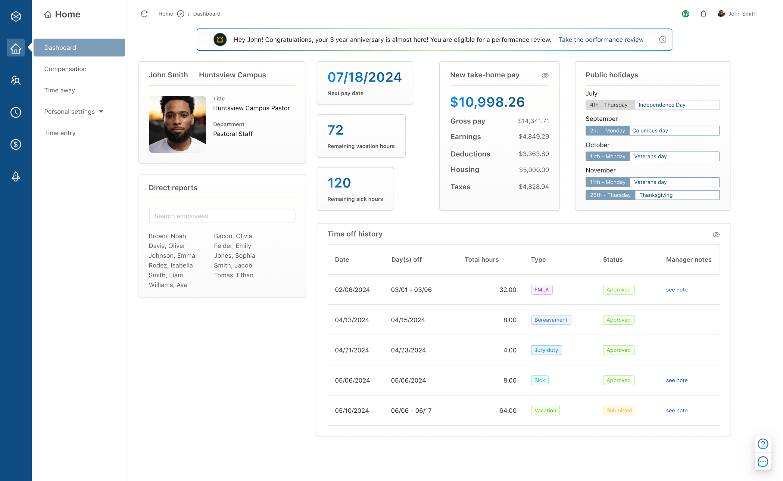 CarbonHRM - Church HR Management Software