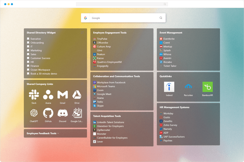 Page de démarrage personnalisée et gestionnaire de signets | start.me