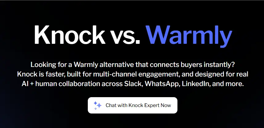 Knock vs Warmly: AI Sales Engagement Platform with Multi-Channel Conversation | Knock AI