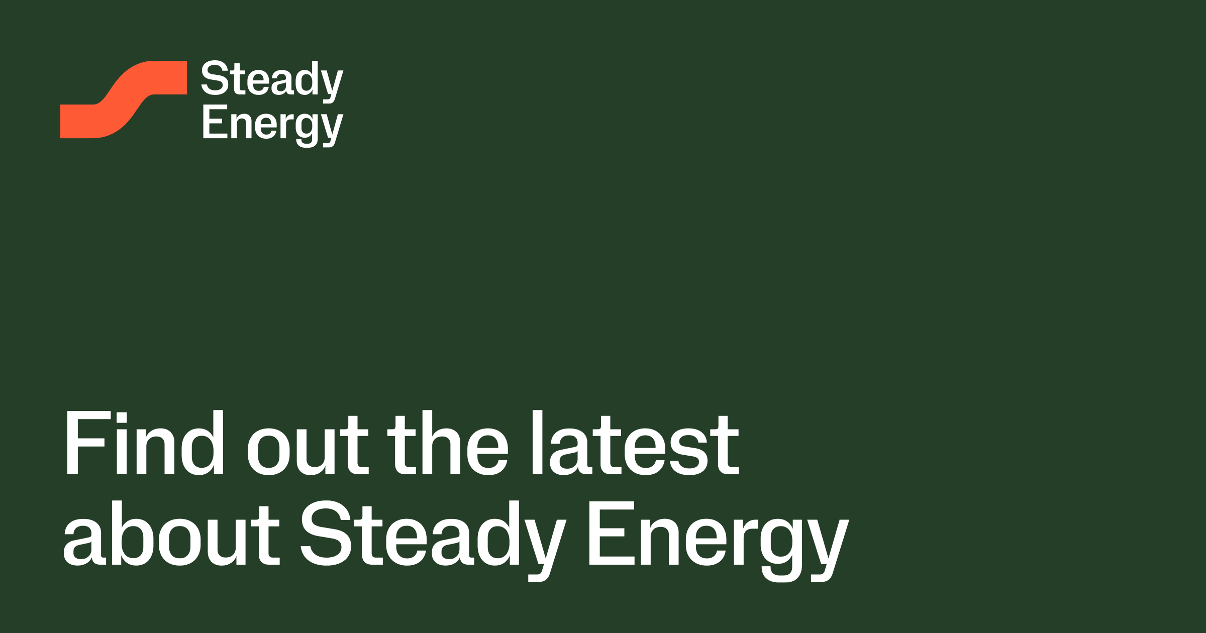 Steady Energy | News