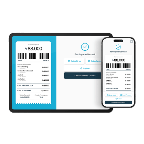 Easily Send & Print Digital Receipt Feature