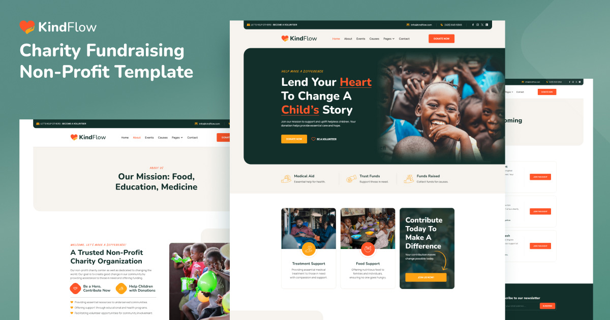 Donation - KindFlow - Webflow HTML website template
