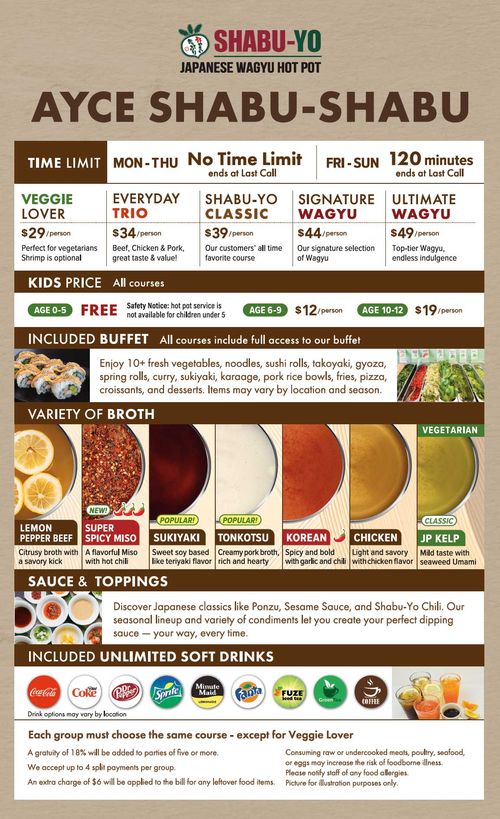 Menu | Shabu-Yo restaurant