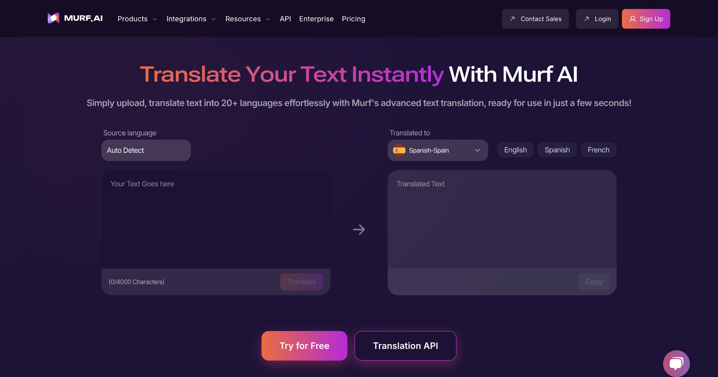 Translate Text with Murf AI | Free Language Translator