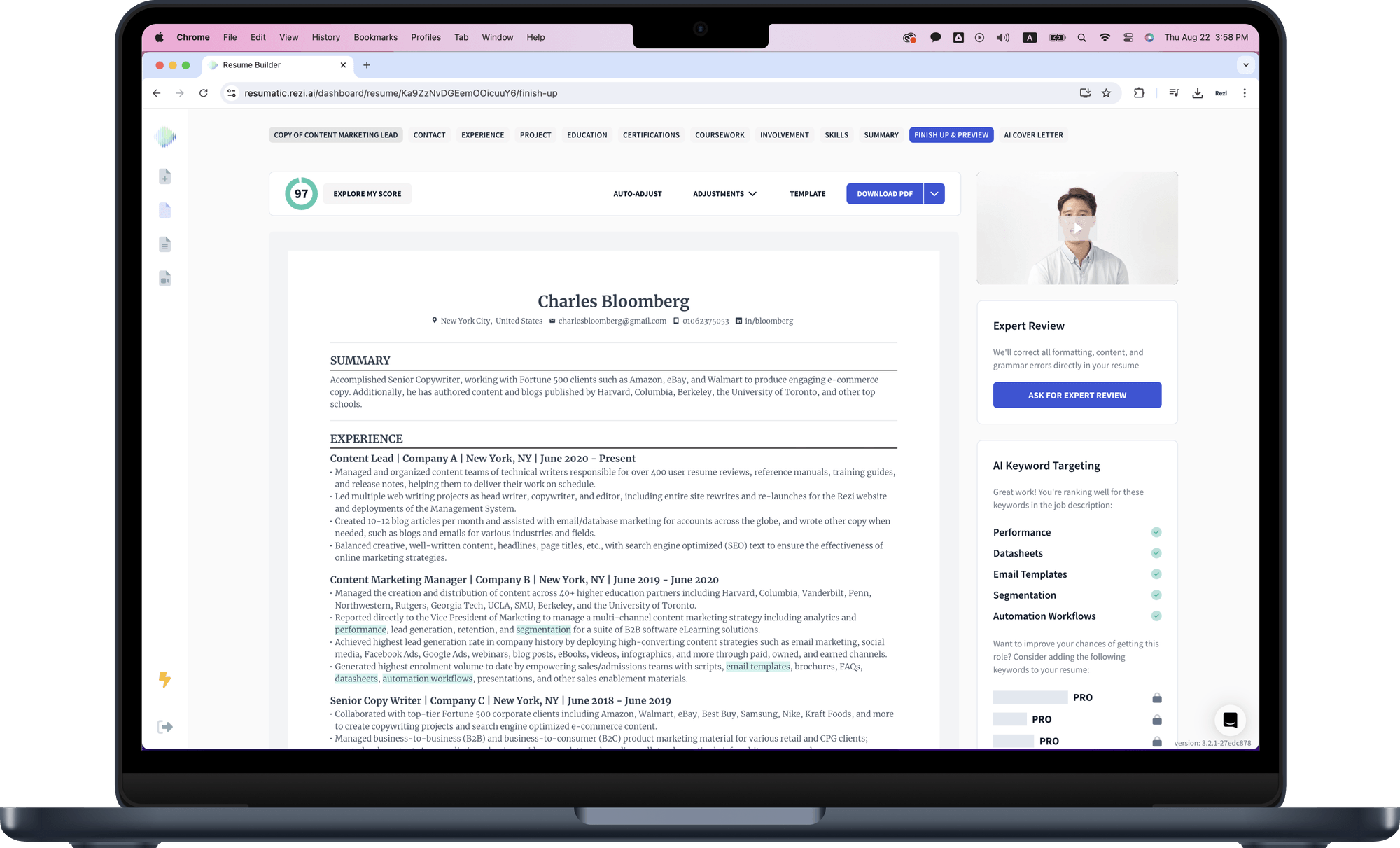 Resumatic - Fastest ChatGPT-Powered Resume Builder