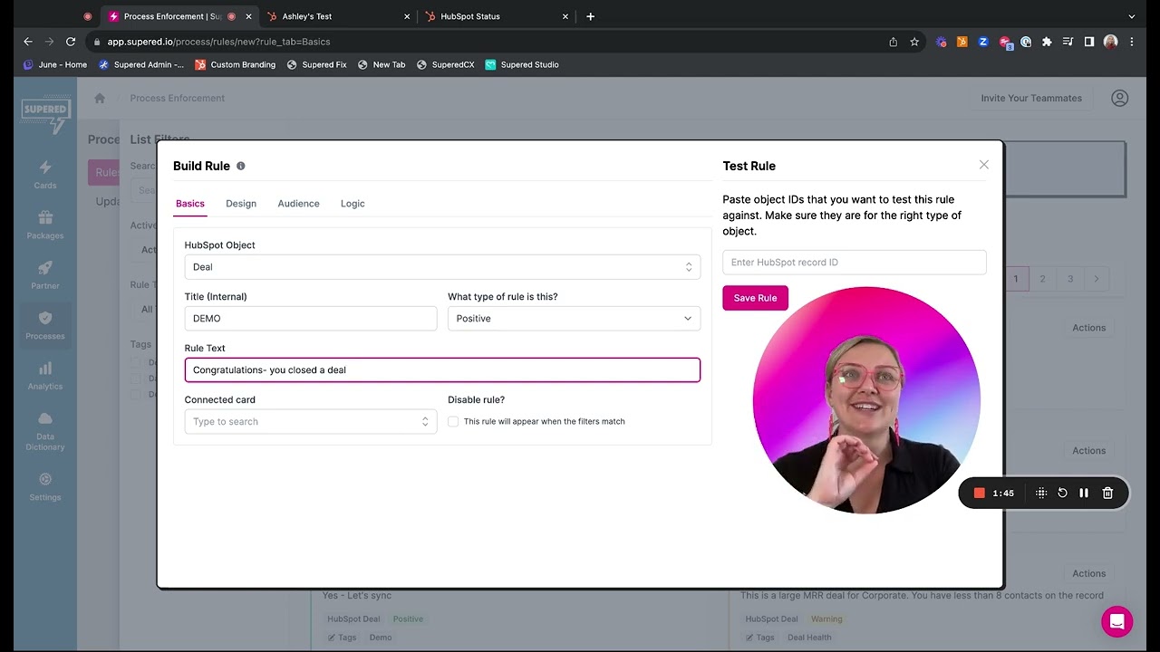 How to create a Process Rule!