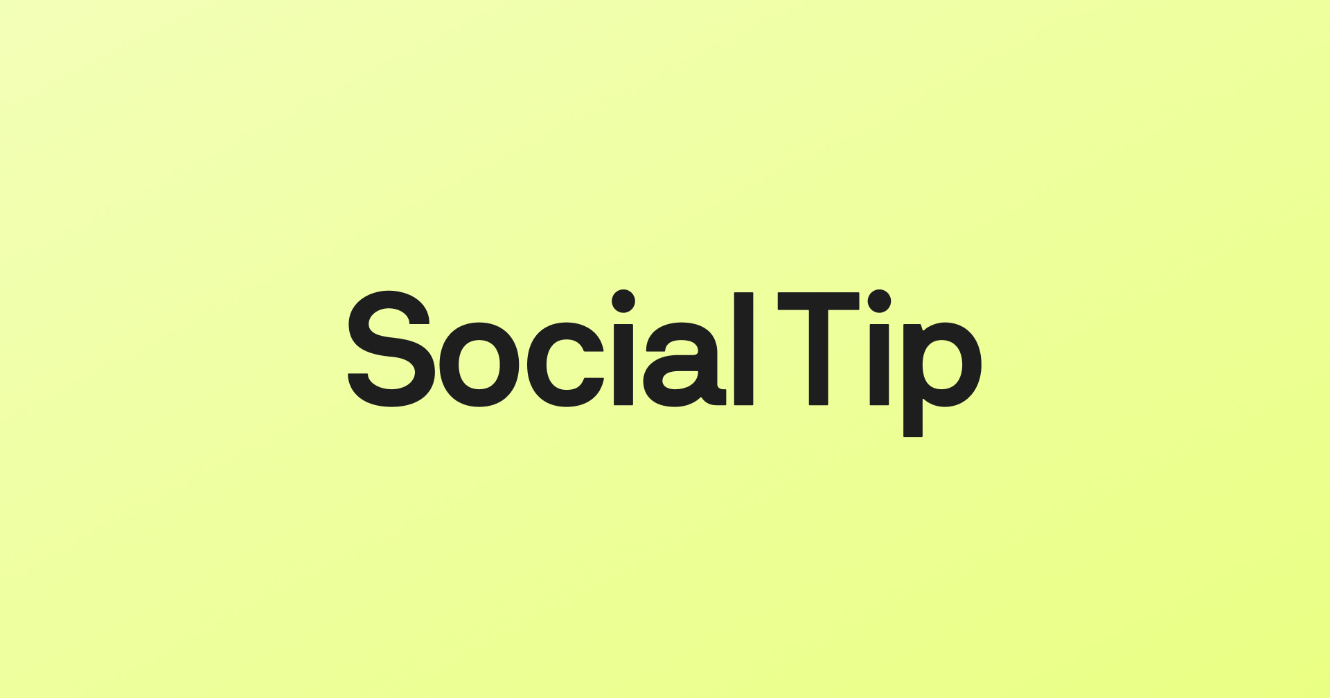 Getting started with Social Tip