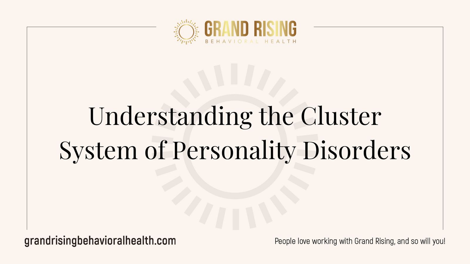 Understanding the Cluster System of Personality Disorders