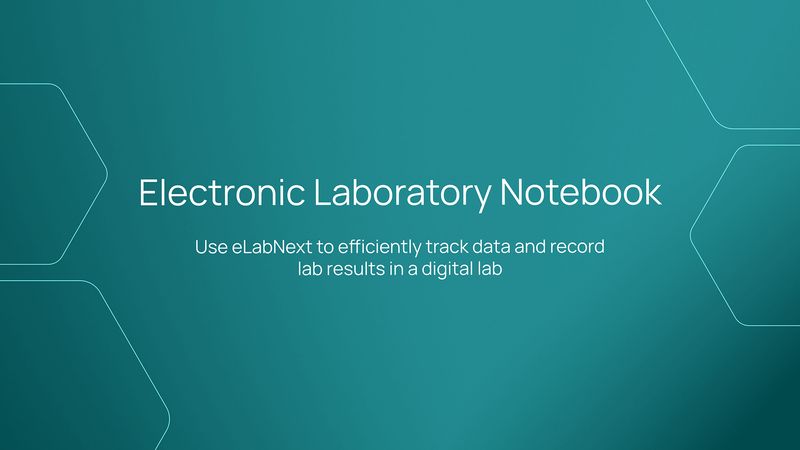 Electronic Laboratory Notebook