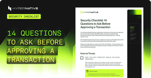 14 Questions to Ask Before Approving a Transaction | Hypernative