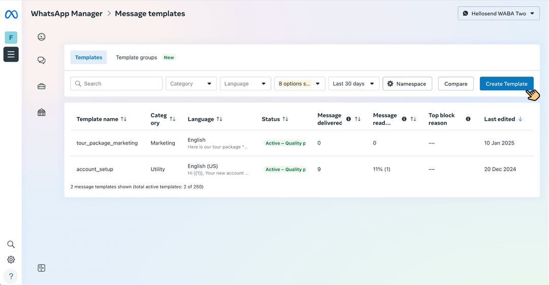 WhatsApp Templates for Messaging with HelloSend