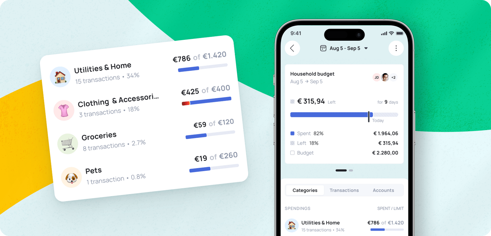 Grassfeld: The free household budget app 💸 with bank sync