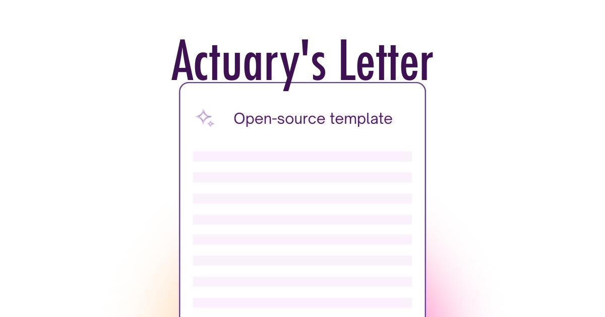 Actuary's Letter Template - UK