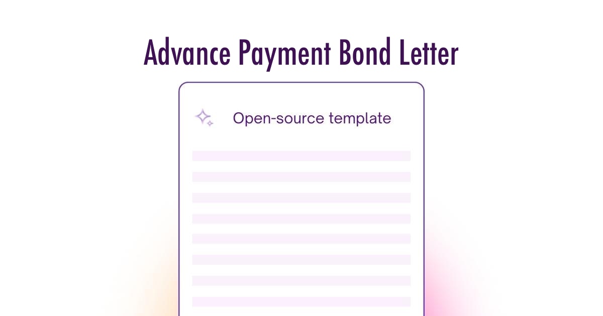 Advance Payment Bond Letter Template - UK